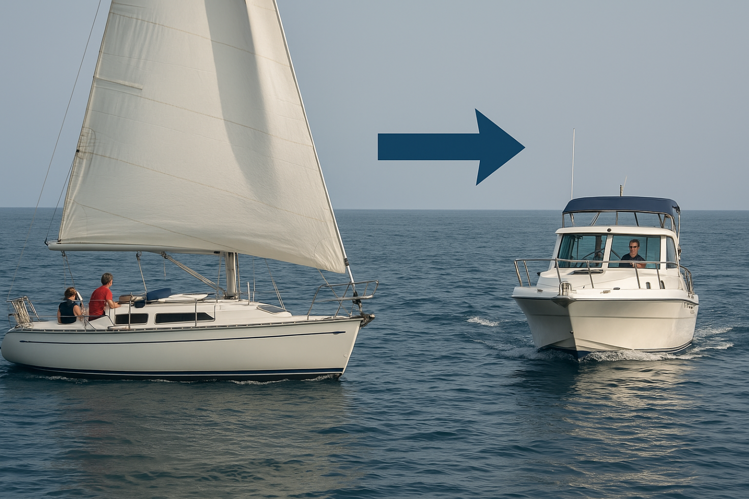 Quién tiene preferencia en el mar según la RIPA